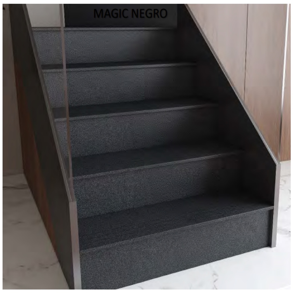 PORCELANATO ESPAÑOL CONTRAHUELLA MAGIC NEGRO 20 X 120 CM ( CAJA 4.80 ...